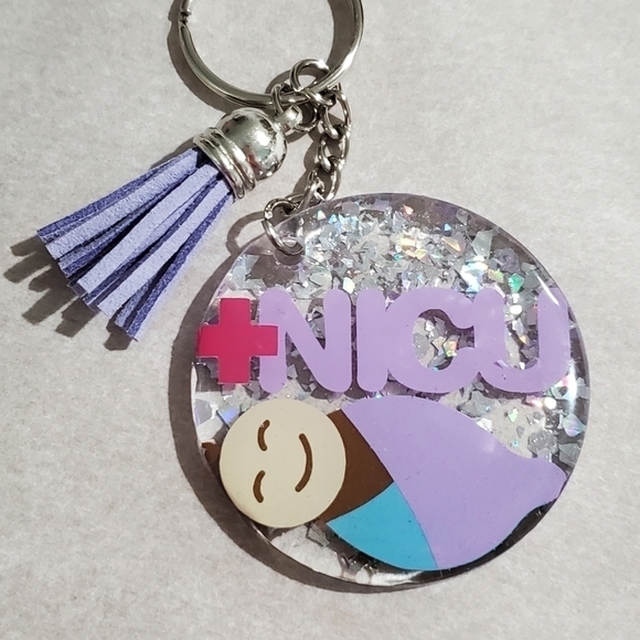 Handmade | Accessories | Nicu Glitter Keychain Customize Your Way ...